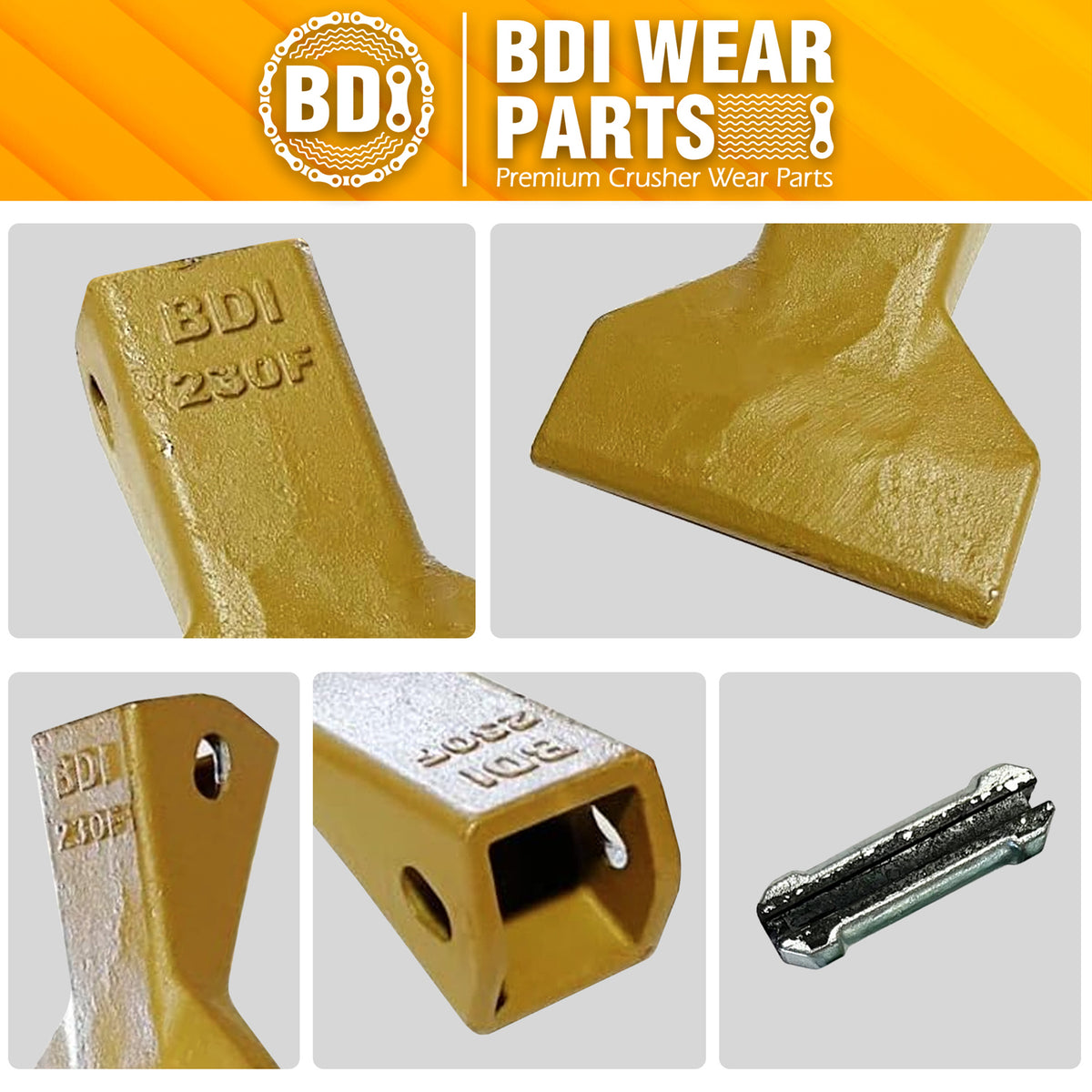 BDI Wear Parts 230F Heavy Flare BDI Tooth Company Bucket Teeth + 23FP