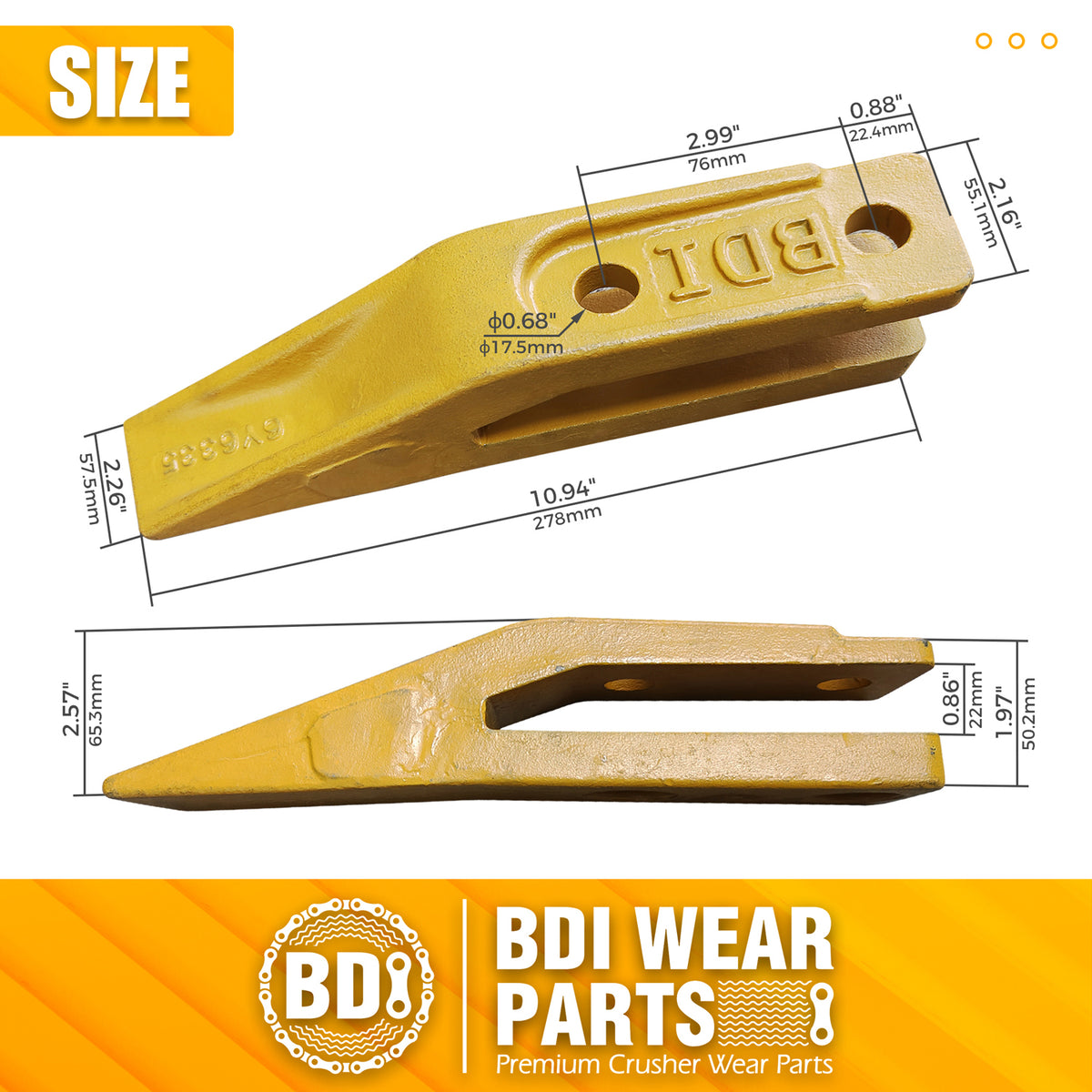 1358203 Bucket Teeth 6Y6335 Caterpillar Style Backhoe Loader / Excavat ...