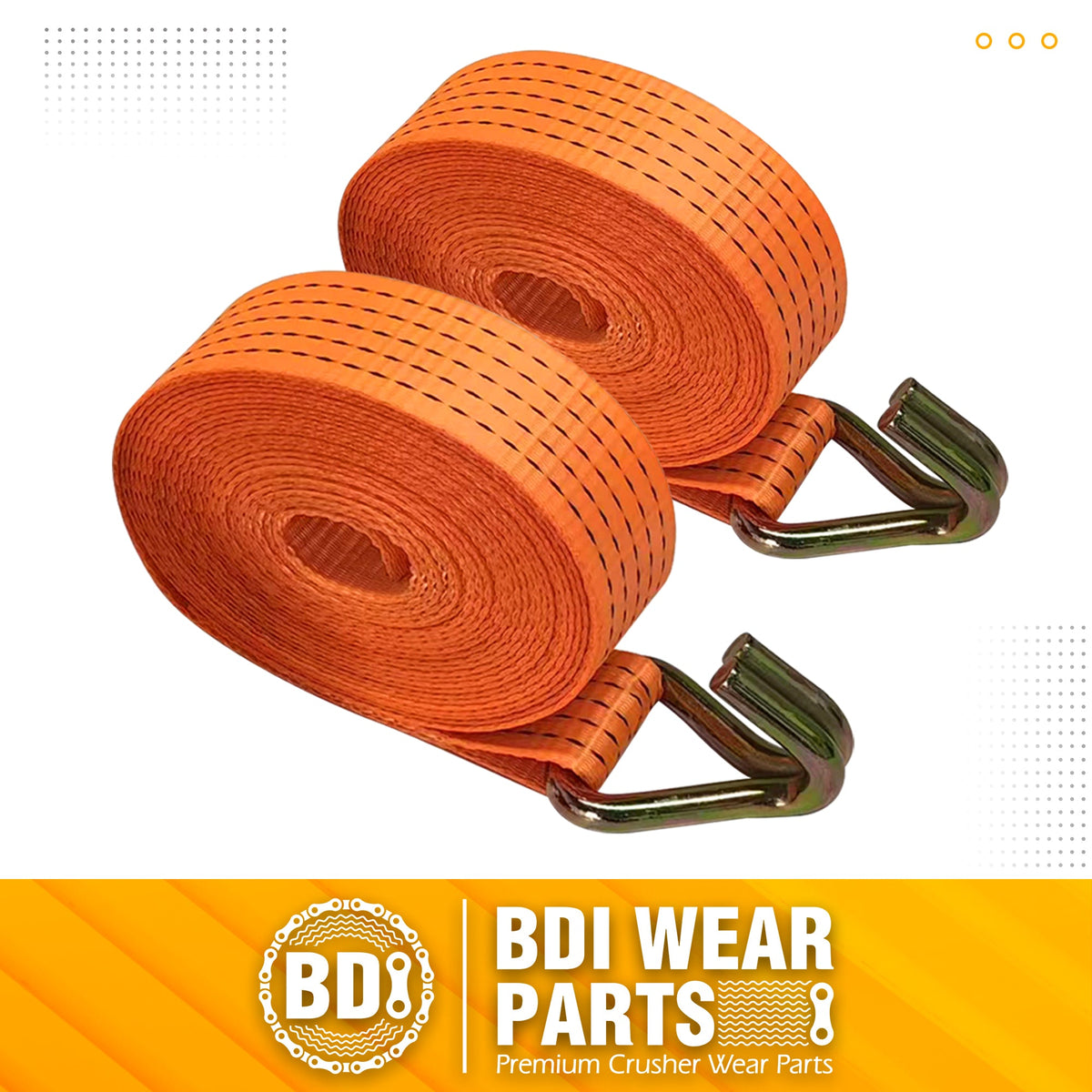 2" x26' Ratchet Straps Tie Down 10000LBS Break Strength, 3000 LBS Work ...