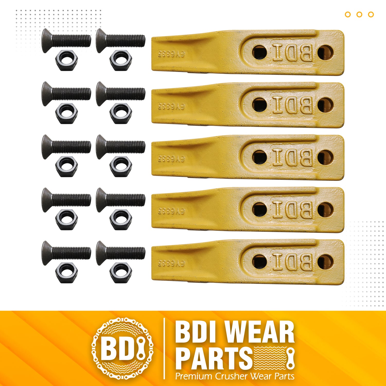 1358203 Bucket Teeth 6Y6335 Caterpillar Style Backhoe Loader / Excavat ...