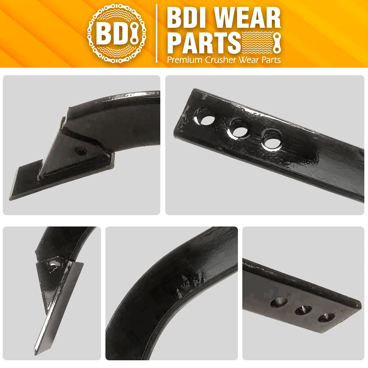 BDI Wear Parts Box Blade Ripper Shank, 17" Box Blade Ripper Teeth with