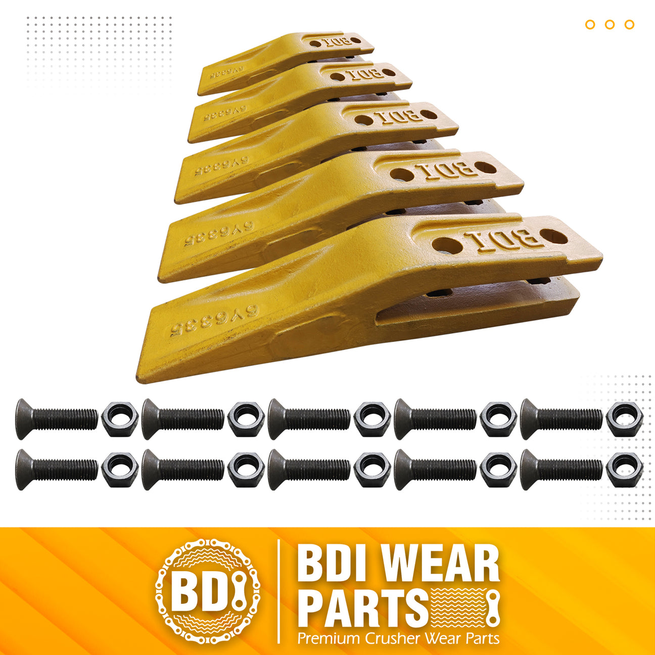 1358203 Bucket Teeth 6Y6335 Caterpillar Style Backhoe Loader / Excavat ...